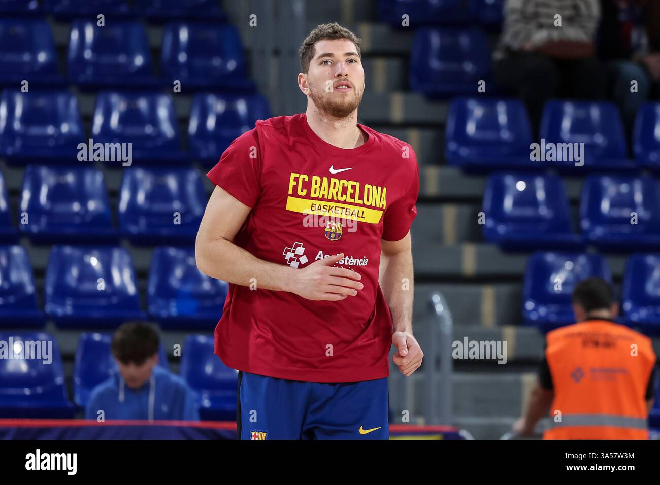 Joel Parra of FC Barcelona looks on during the Turkish Airlines Euroleague, match played between ...