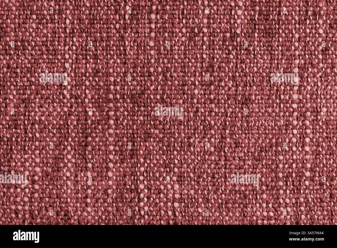 Red Jacquard fabric with large loose woven, coarse weave texture ...