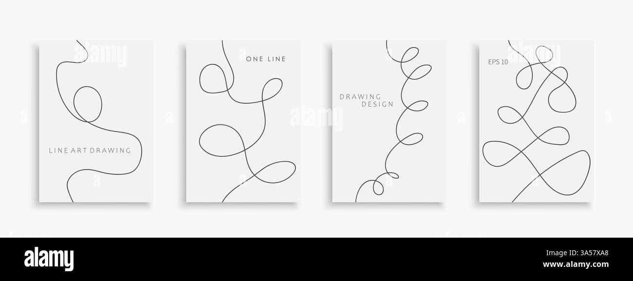 Collection of creative artistic hand drawn covers, templates ...
