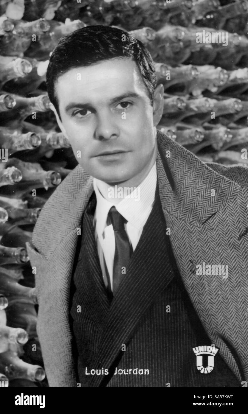 An antique postcard featuring French film actor Louis Jourdan ...