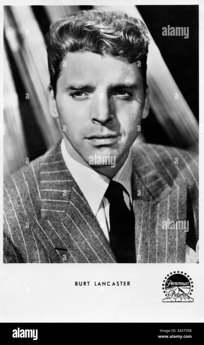 An antique postcard featuring American actor, producer Burton Lancaster ...