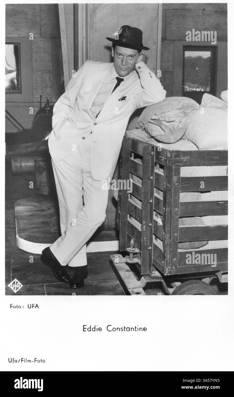 An antique postcard featuring French singer and film actor Eddy ...