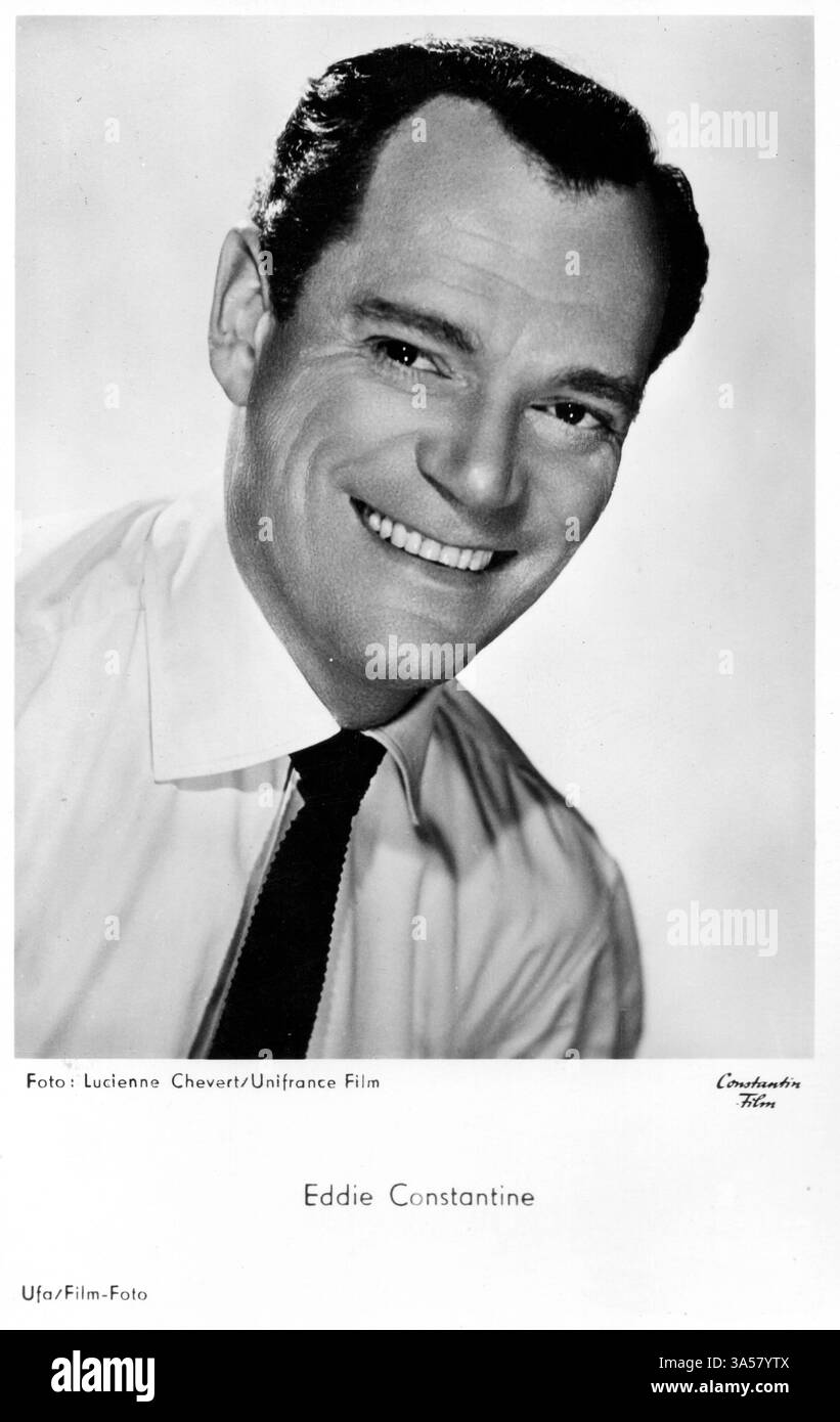 An antique postcard featuring French singer and film actor Eddy ...