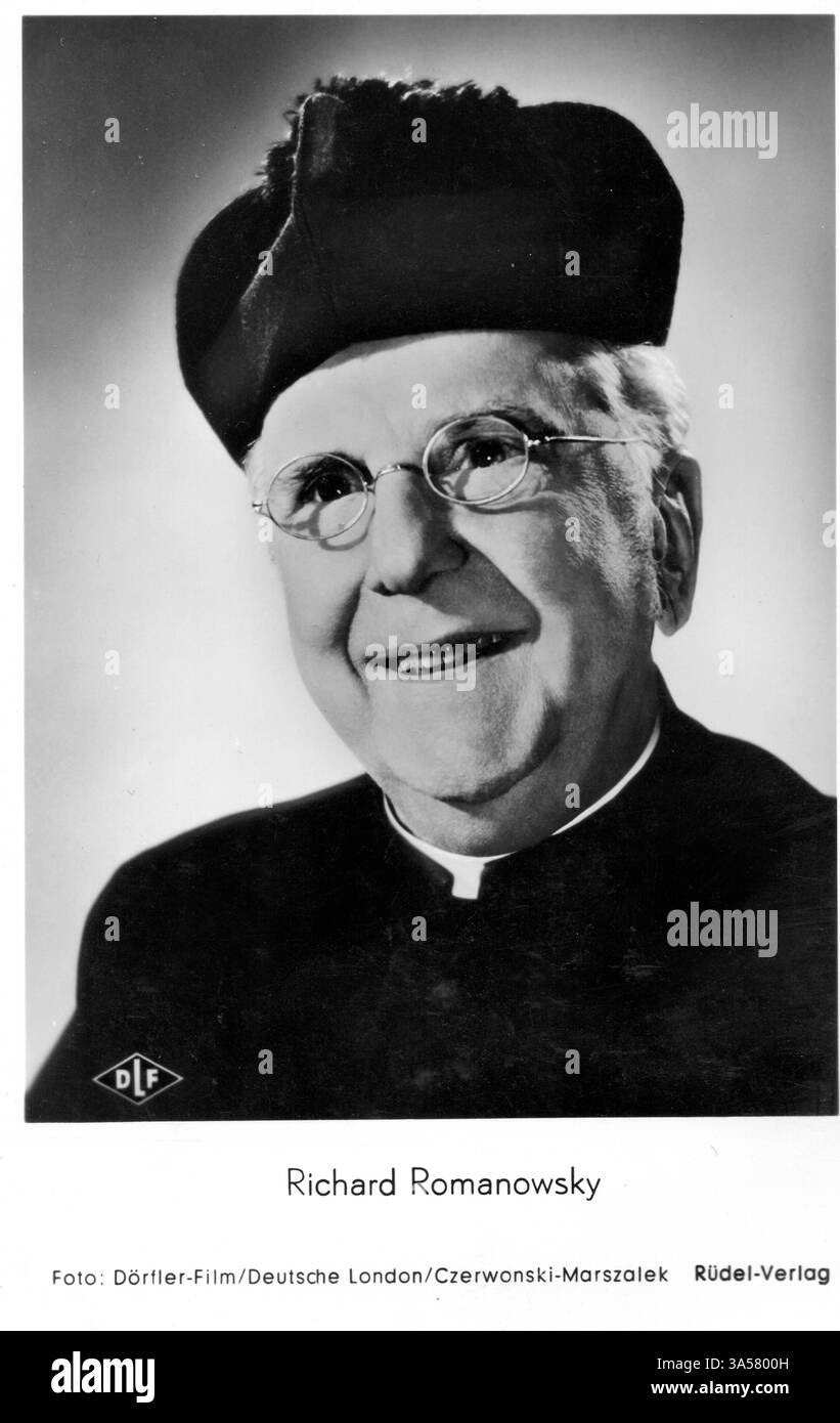 An antique postcard featuring Austrian actor Richard Romanowski ...