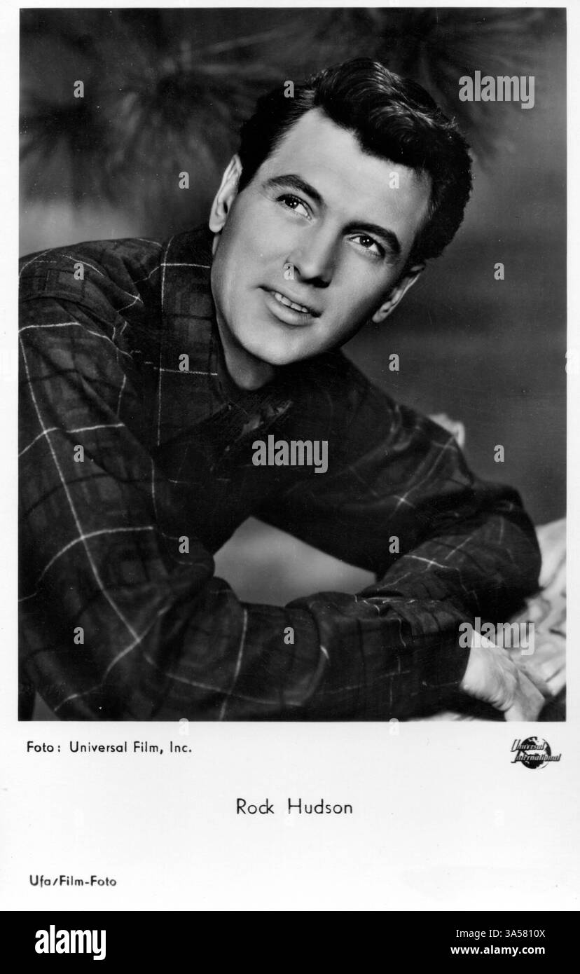 An antique postcard featuring American film and television actor Rock ...