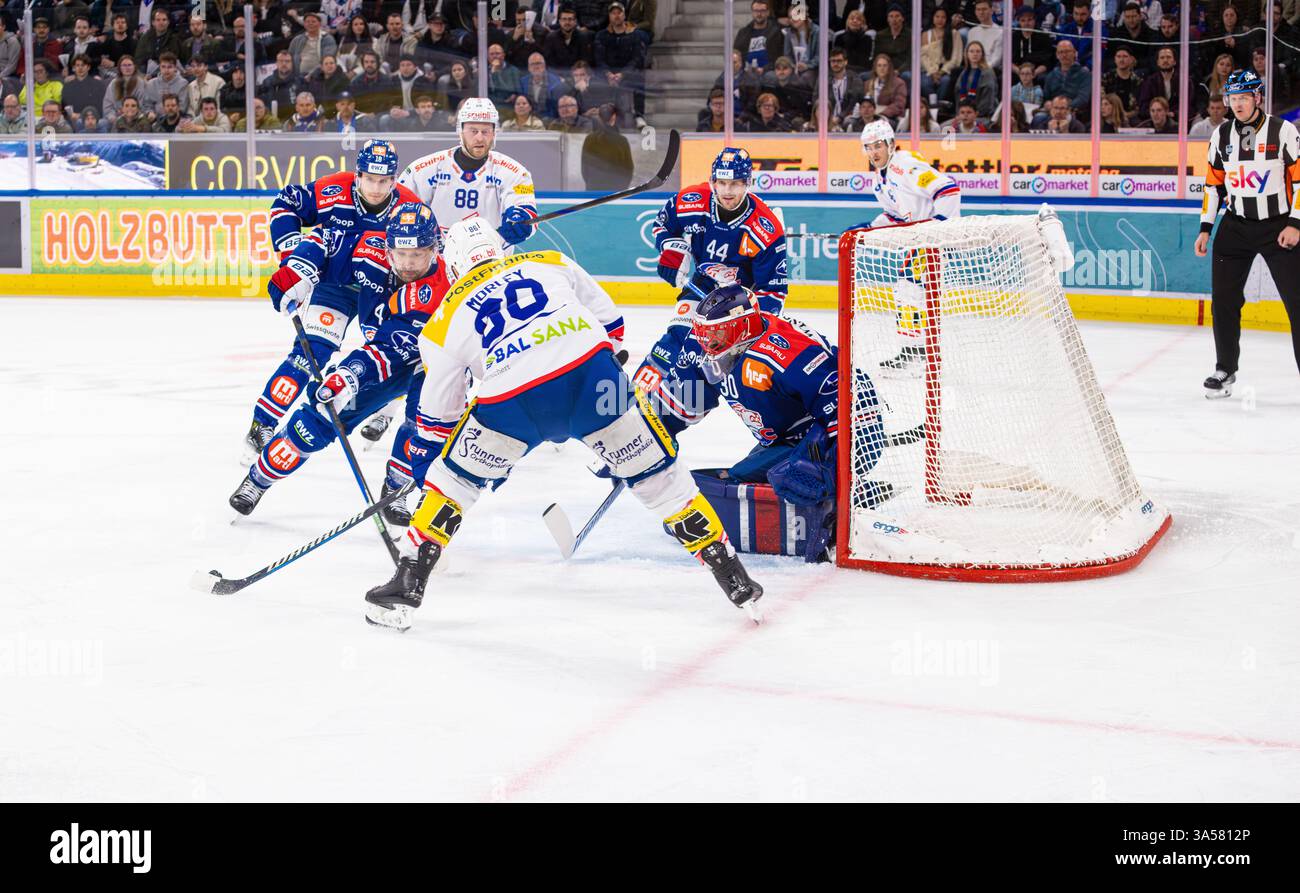Zurich, Switzerland, 21st Mar 2025:#86 Tyler Morley (Kloten) can move ...