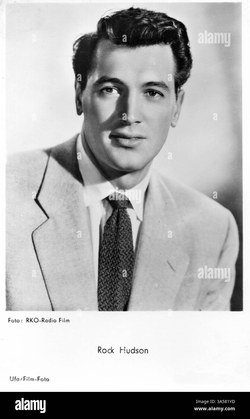 An antique postcard featuring American film and television actor Rock ...