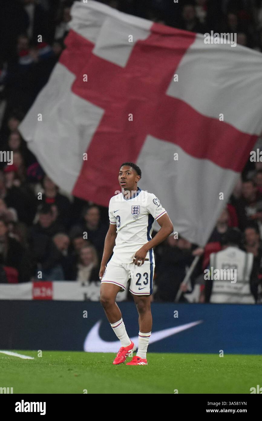 England's Myles Lewis-Kelly celebrates after scoring his side's opening ...