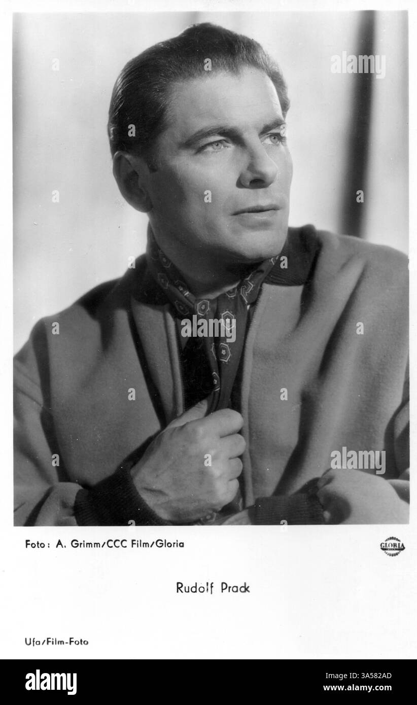 An antique postcard featuring Austrian film actor Rudolf Prak ...