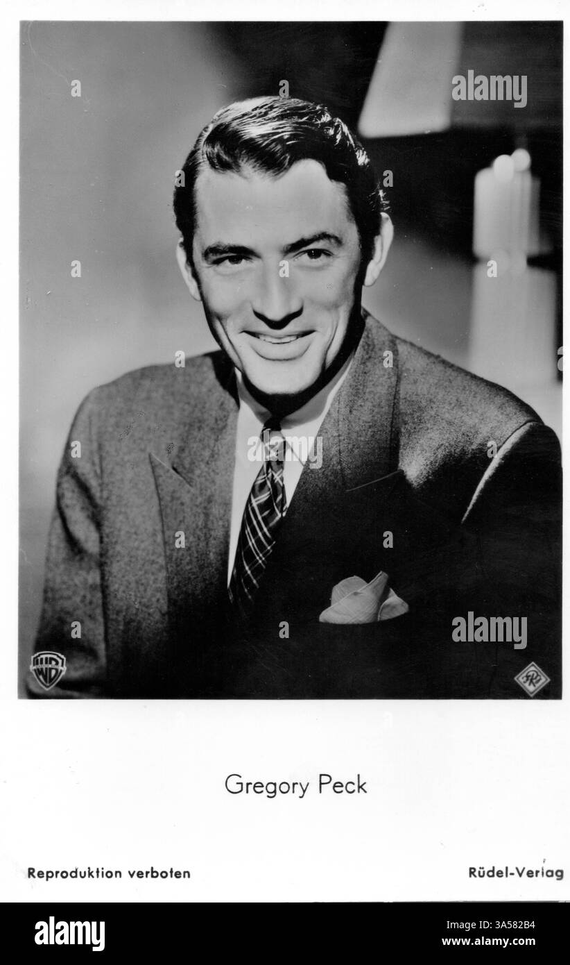 An antique postcard featuring American stage and film actor Gregory ...
