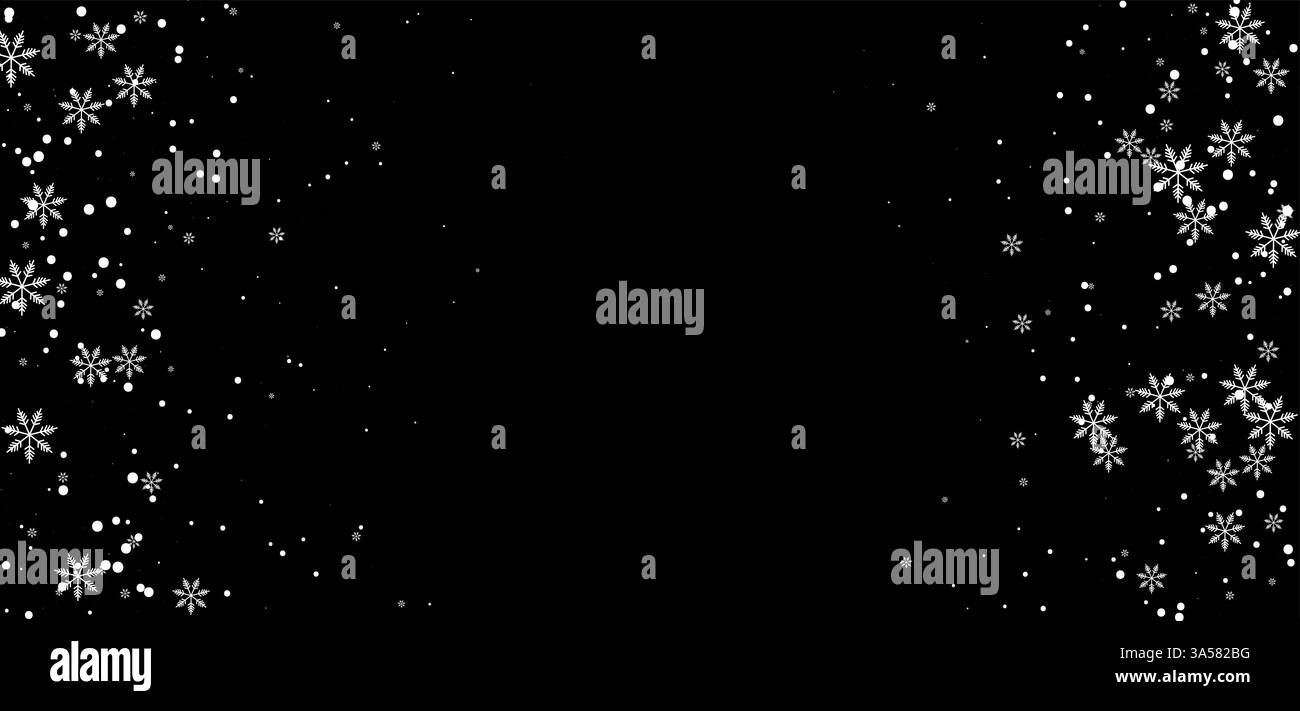 Vector winter background featuring snowflake pattern. White snow Top ...