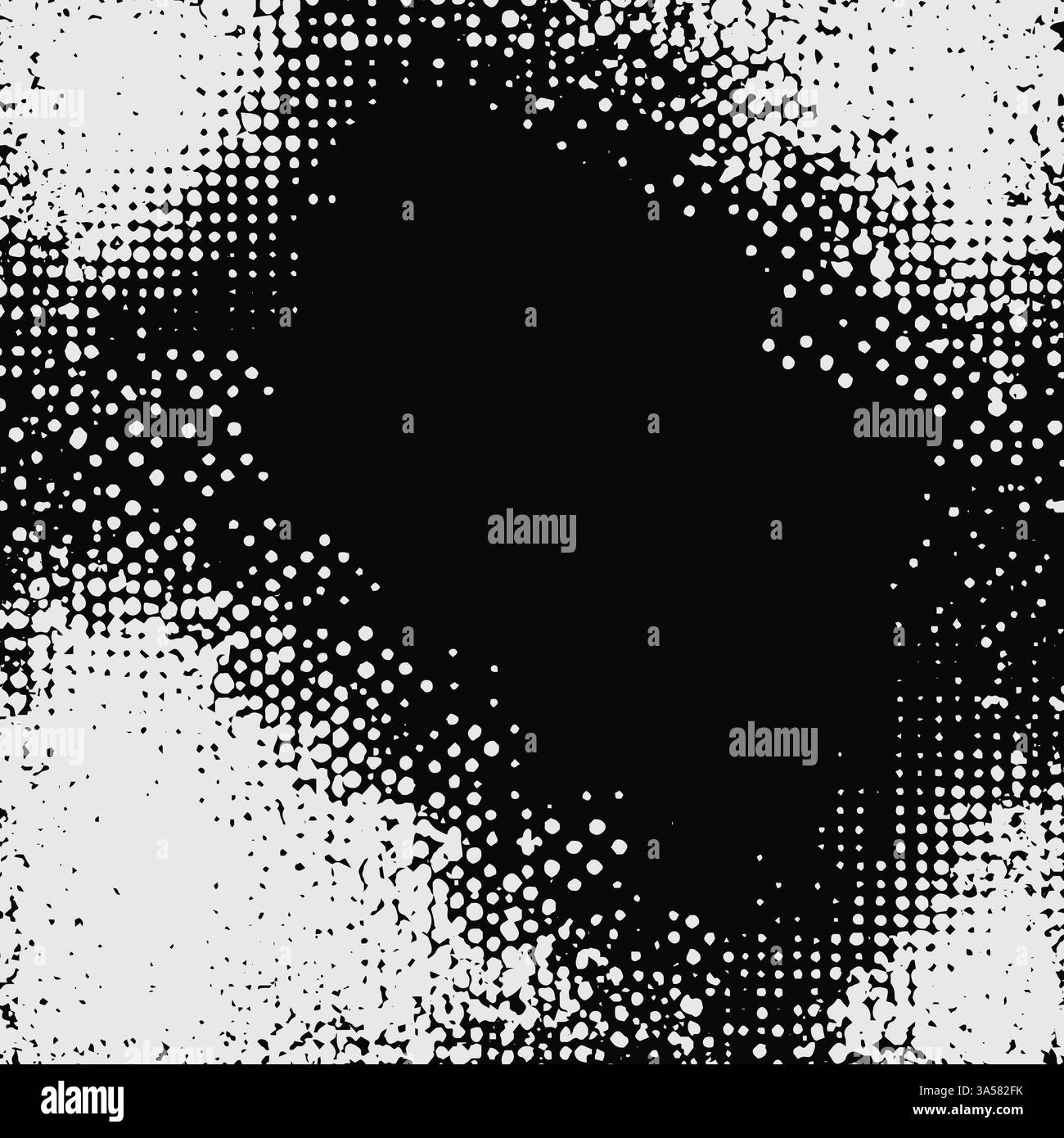 Vector halftone background with distressed noise and glitch effects ...