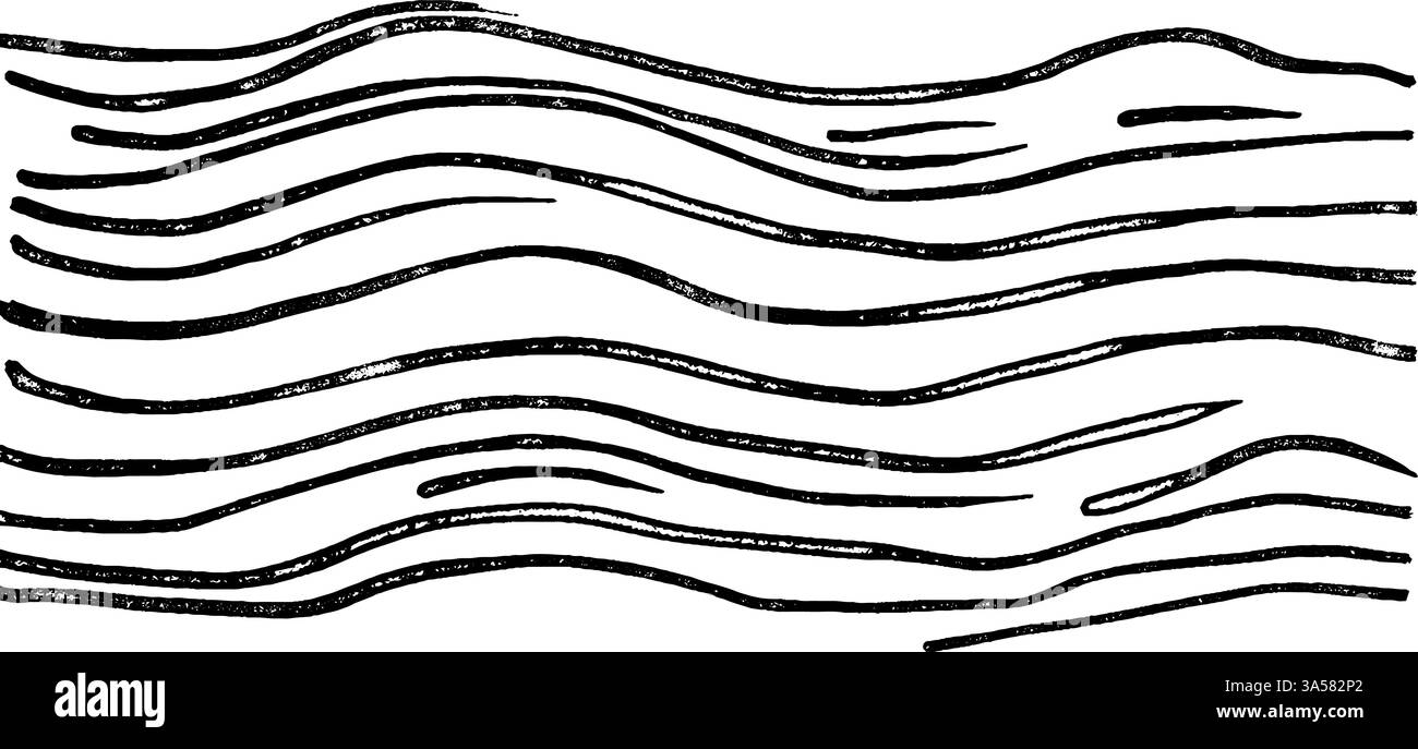A series of wavy black lines resembling water or waves, set against a ...