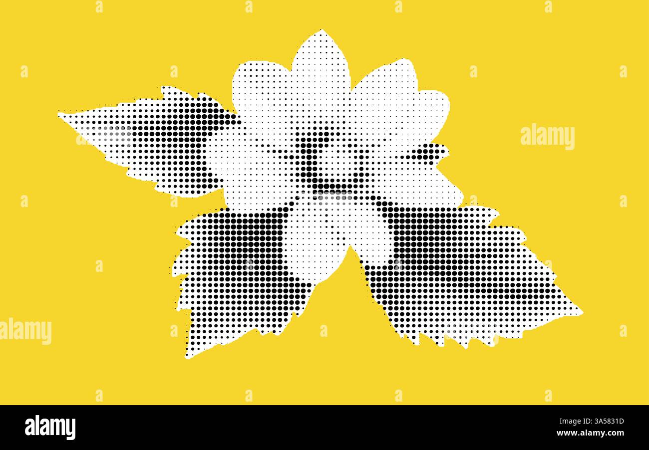 Vibrant yellow petals green Stock Vector Images - Alamy