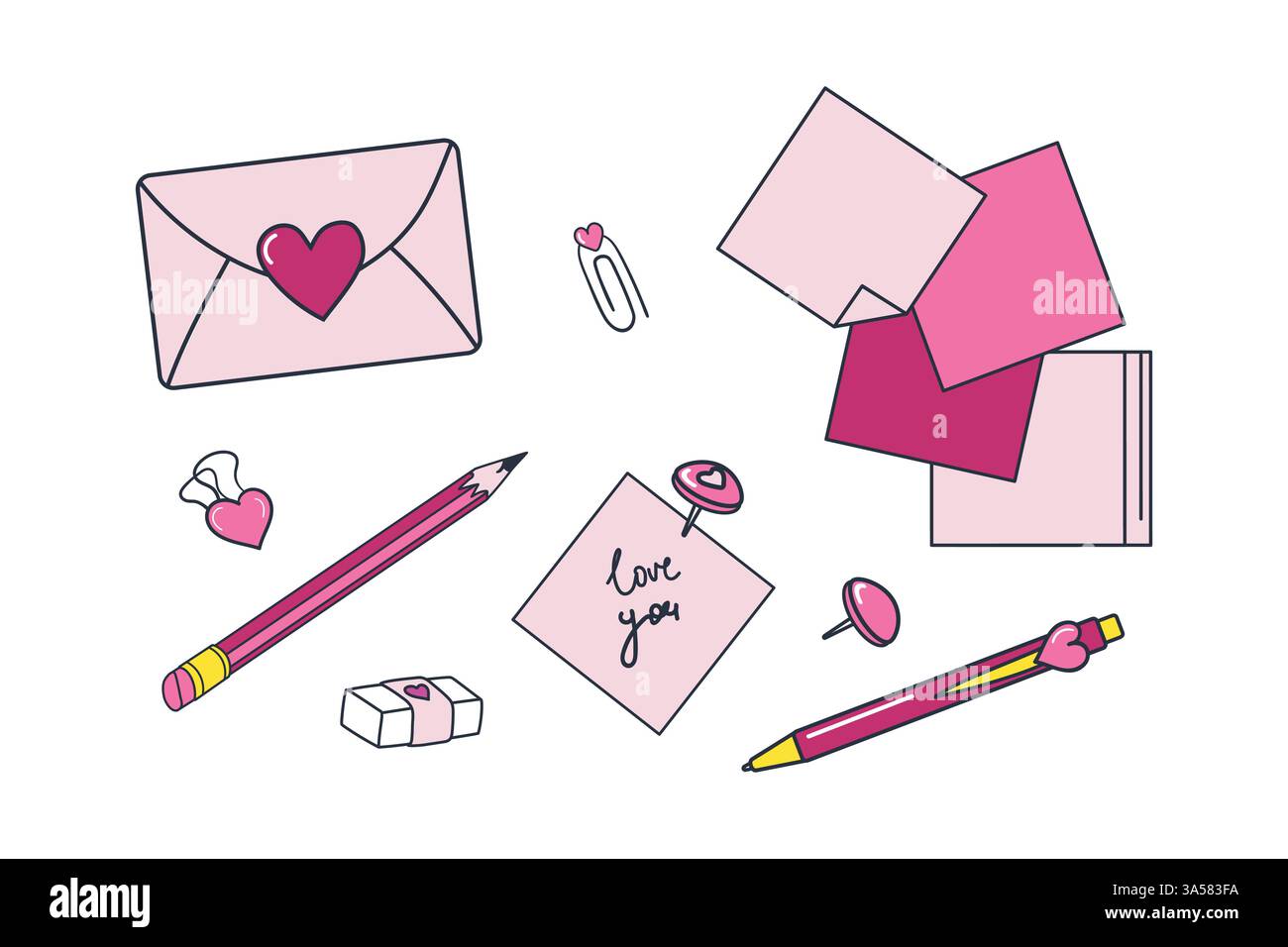 Set sticky notes hand Stock Vector Images - Alamy