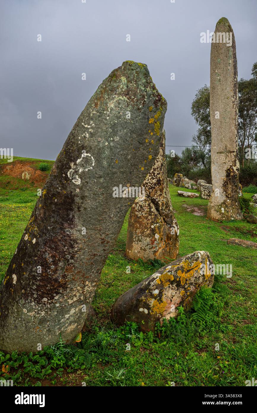 M'zora cromlech and menhir, megalithic enclosure, Middle Neolithic ...