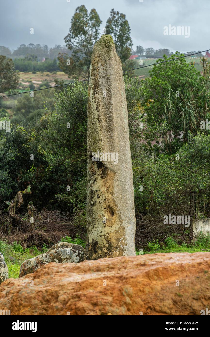 M'zora cromlech and menhir, megalithic enclosure, Middle Neolithic ...