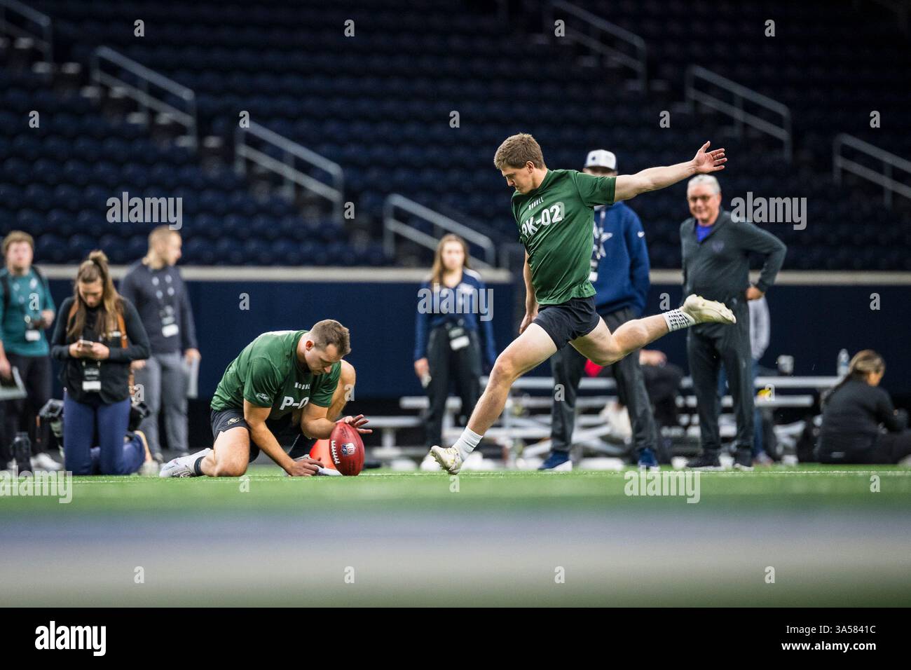 Texas Tech's Reese Burkhardt runs a drill during the Big 12 Conference ...
