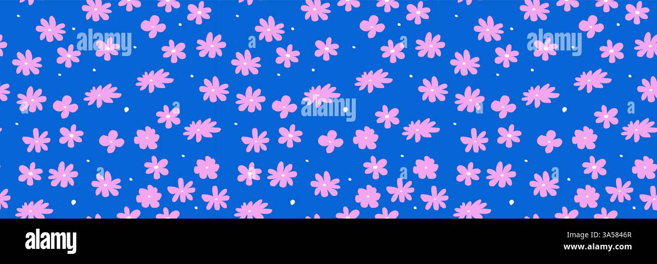 trendy pattern with naive colours. Seamless banner background with ...