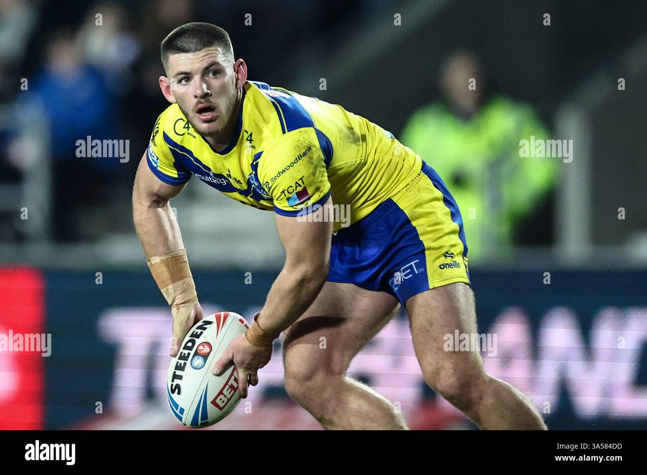 St Helens, UK. 21st Mar, 2025. Danny Walker of Warrington Wolves during ...
