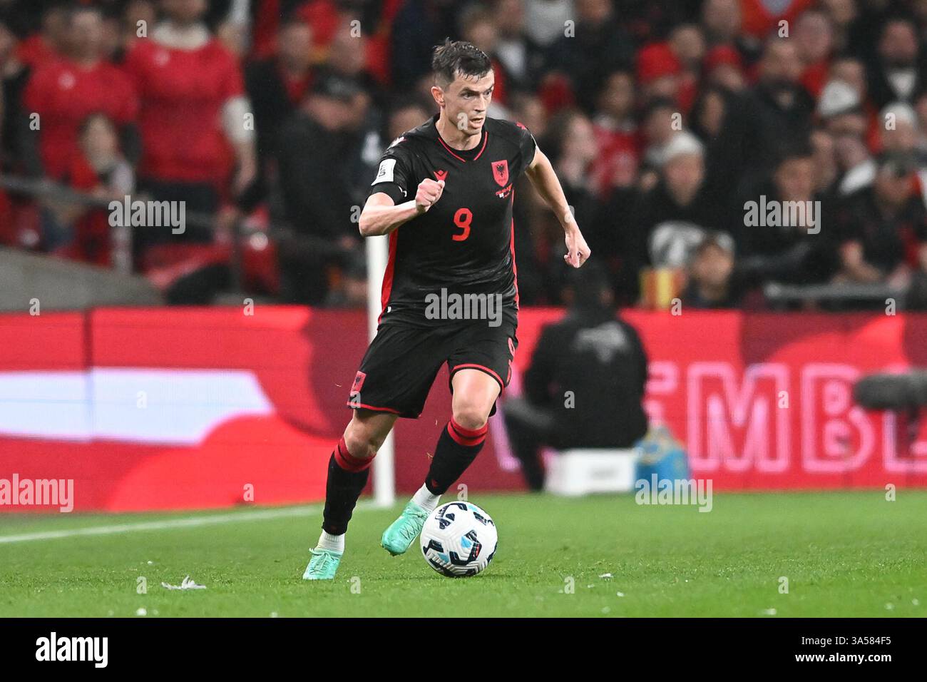 Jasir Asani (9 Albania) goes forward during the FIFA World Cup 2026 ...