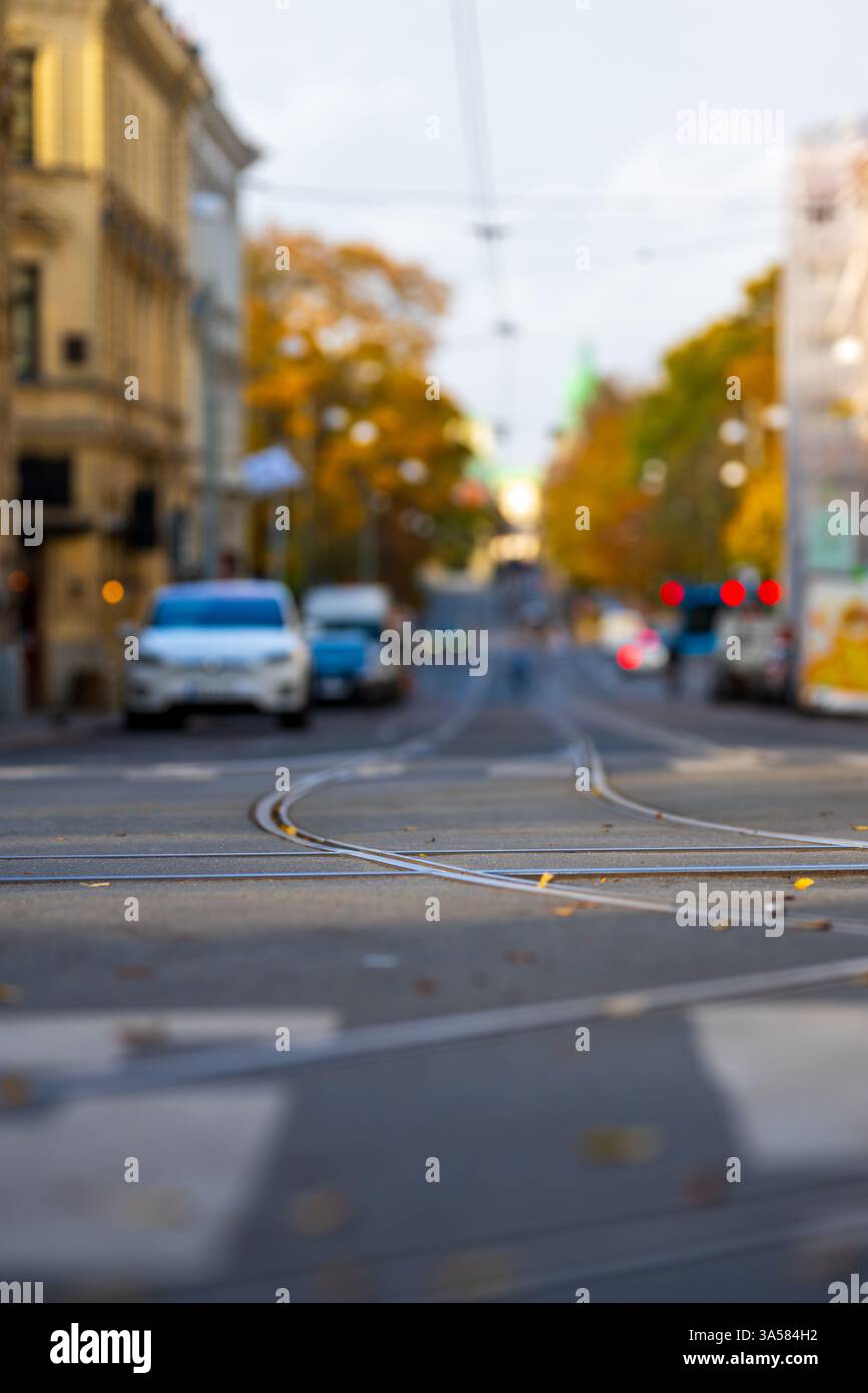Road sign intersection with the tram line hi-res stock photography and ...