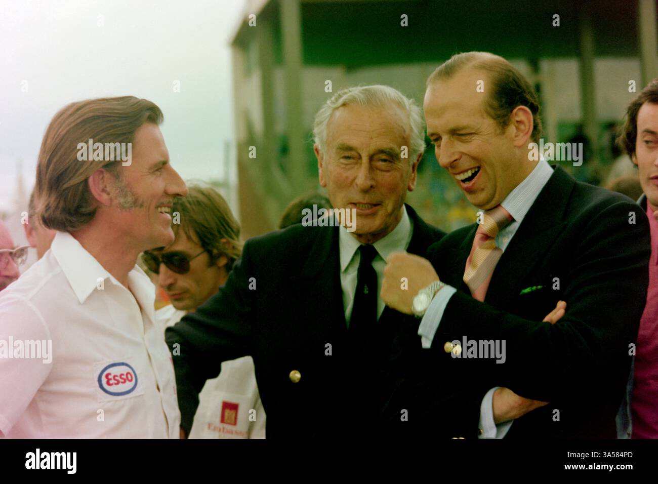 Graham Hill in conversation with Earl Mountbatten & Prince Michael of ...