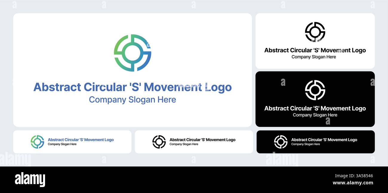 Abstract Circular 'S' Movement Logo: Dynamic and Fluid Design ...