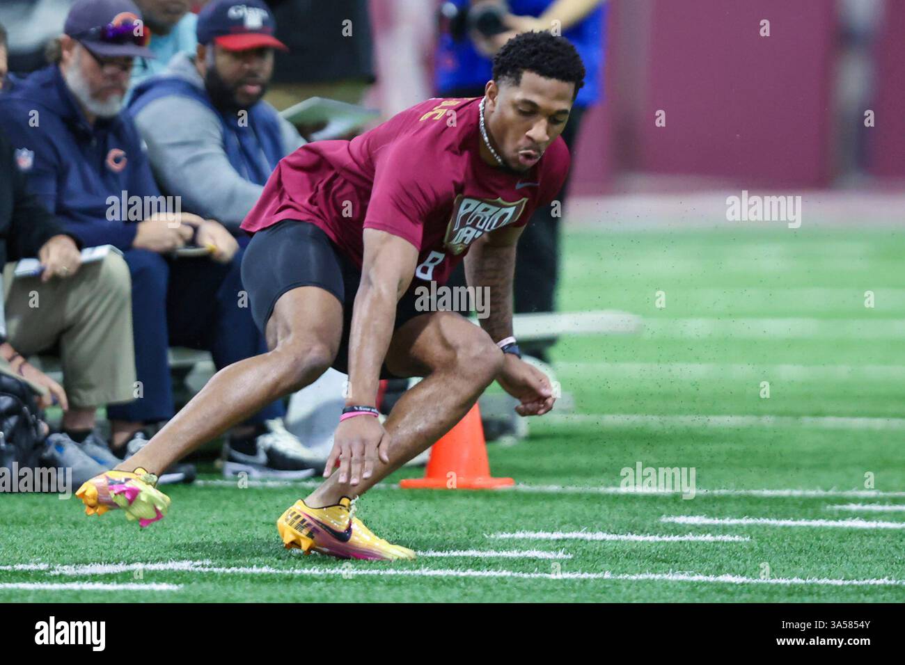 Florida State defensive back Azareye'h Thomas runs a drill at the ...