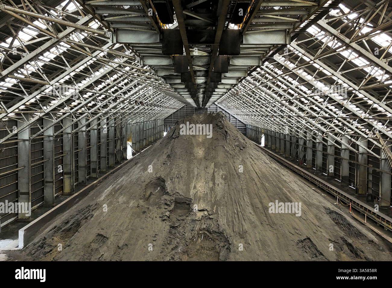 Copper ore piles up at the Cobre Panama copper mine, owned by Canada's First Quantum Minerals ...