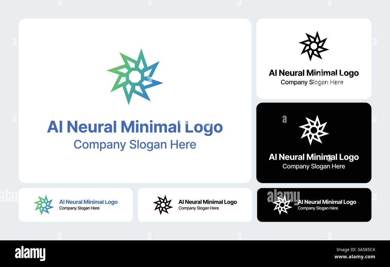 Ai neural minimal logo hi-res stock photography and images - Alamy