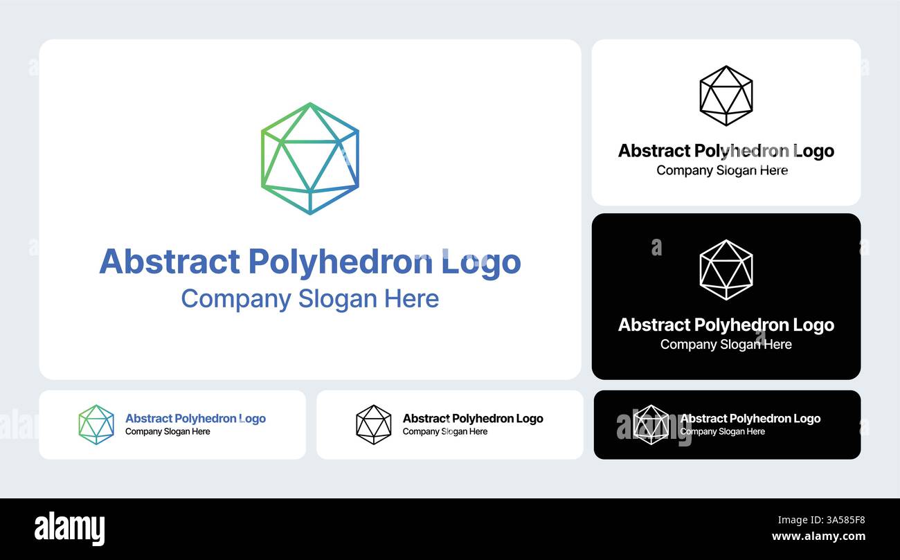 Polyhedron clean logo Stock Vector Images - Alamy