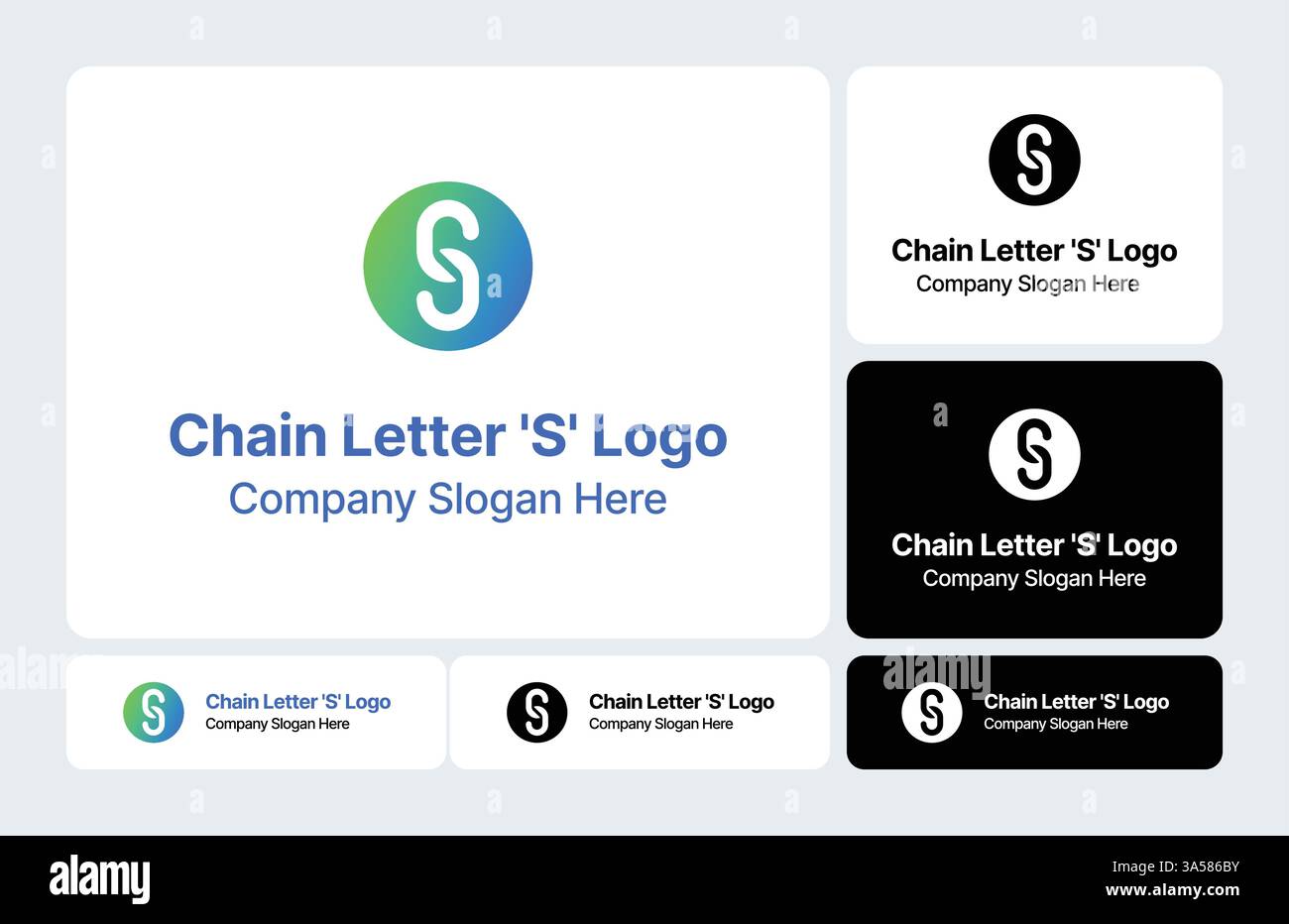 Chain Letter 'S' Logo | Minimalist Interlocking Branding Stock Vector ...