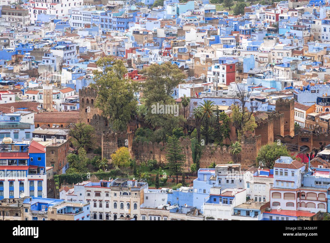 Kasbah, walled fortress built in the 15th century, Chefchaouen, Rif ...