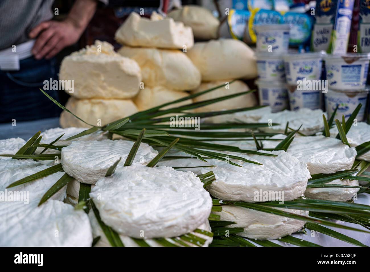 wafers of typical Rif cheese, Tetouan, Morocco, North Africa Stock ...