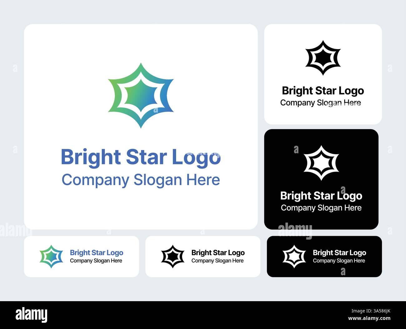 Bright Star Logo | Shining Symbol of Excellence Stock Vector Image ...