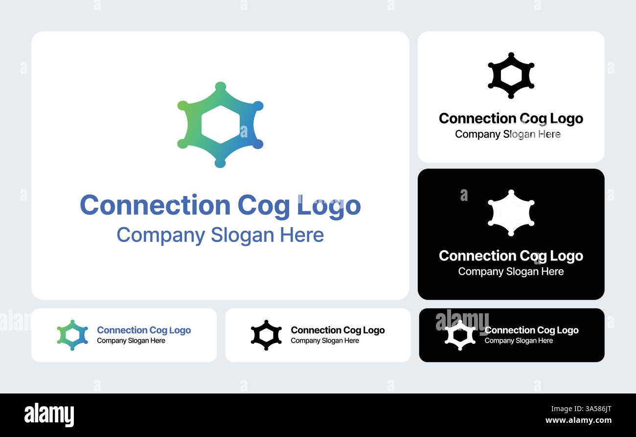 Connection Cog Logo | Industrial Network Integration Design Stock ...