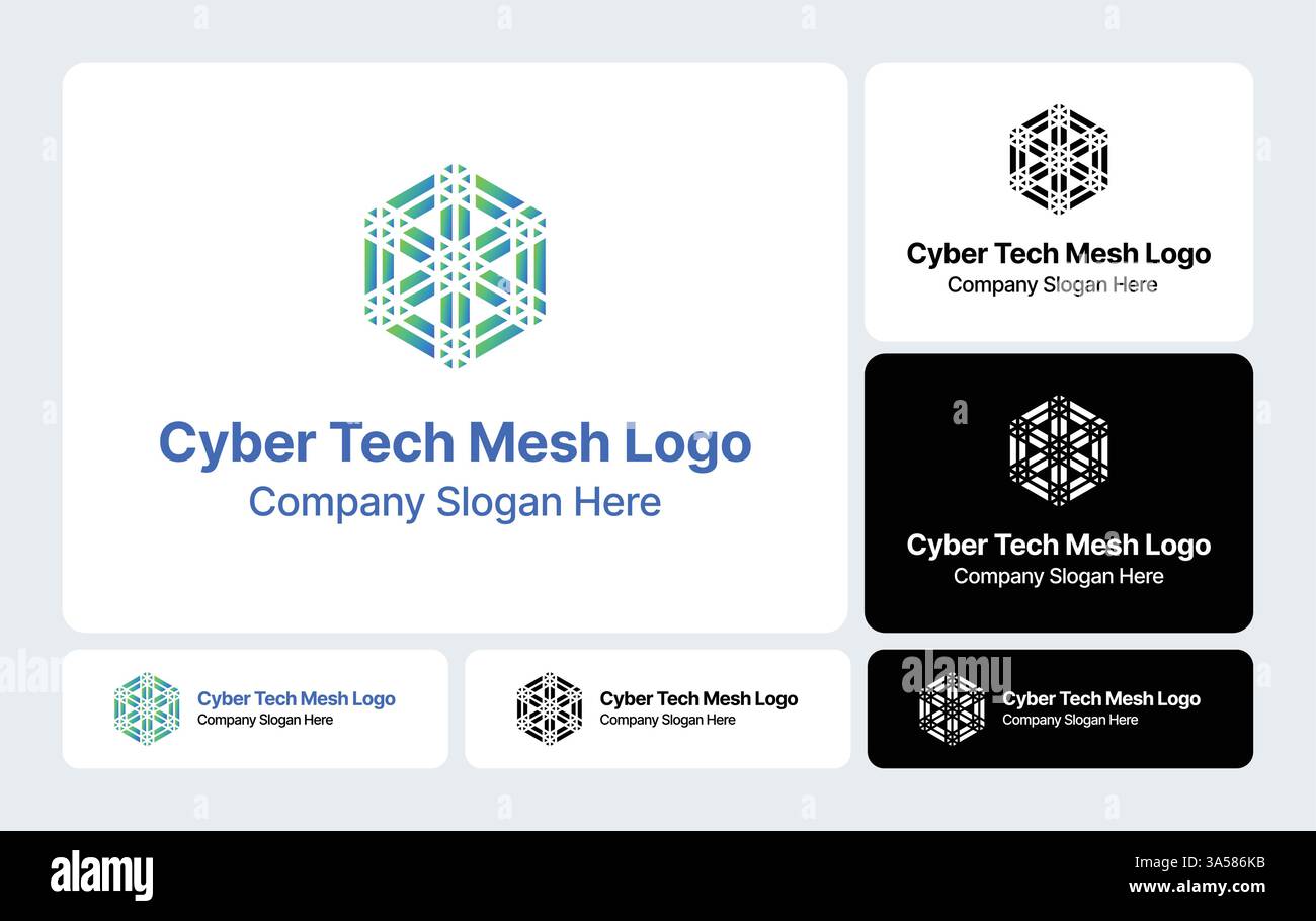 Cyber Tech Mesh Logo Stock Vector Image & Art - Alamy
