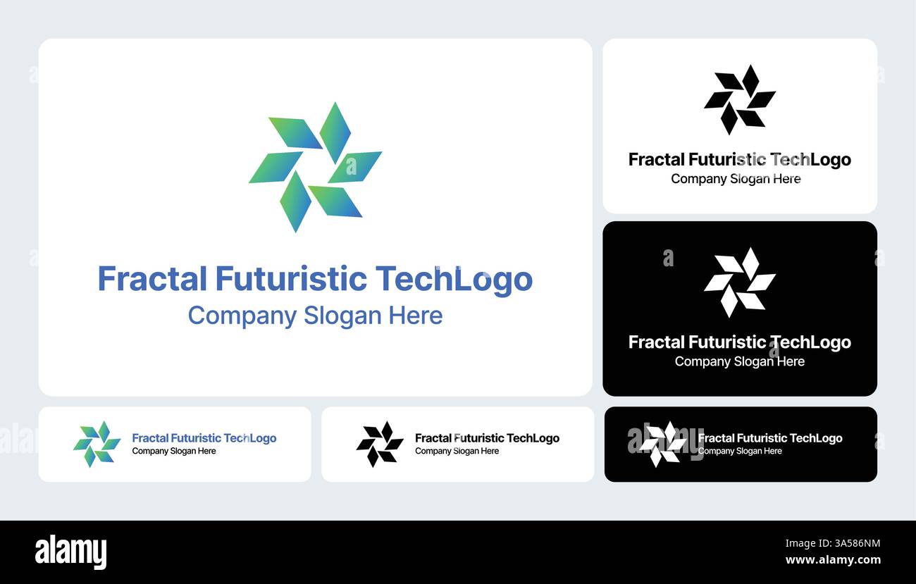 Fractal Futuristic Tech Logo: Cutting-Edge Design with Complex ...