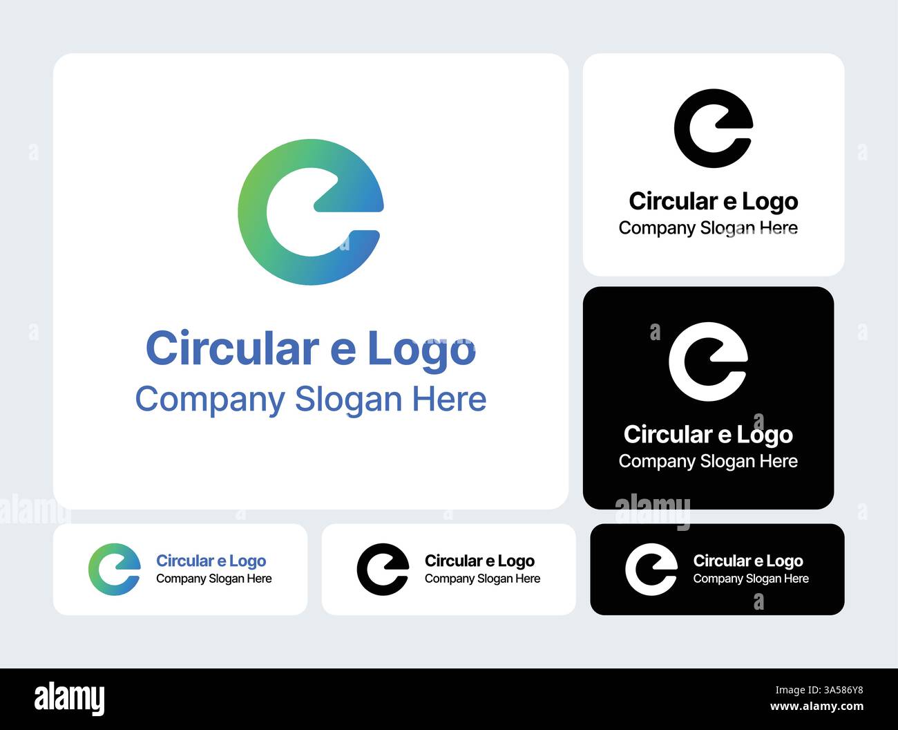 Circular e Logo | Modern Lettermark Design Stock Vector Image & Art - Alamy