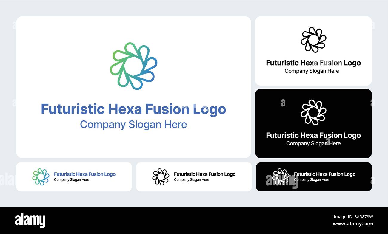 Futuristic Hexa Fusion Logo | Innovative Hexagonal Design Stock Vector ...