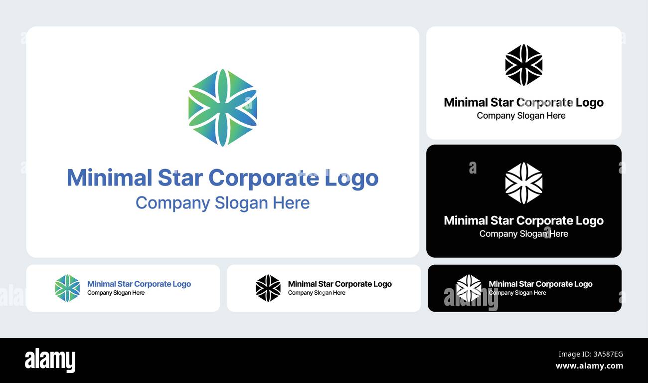 Minimal Star Corporate Logo: Sleek and Professional Business Branding ...