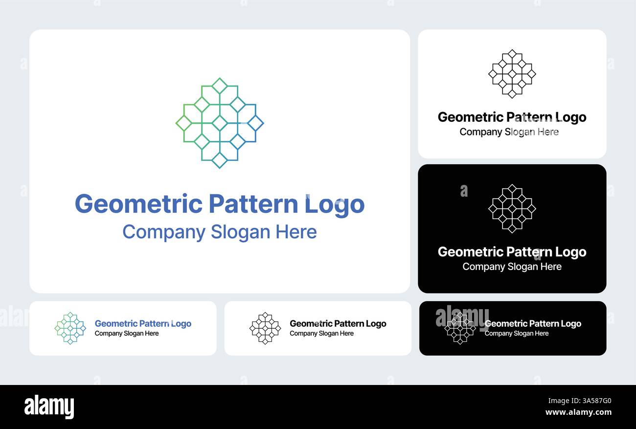 Geometric repetitive logo hi-res stock photography and images - Alamy