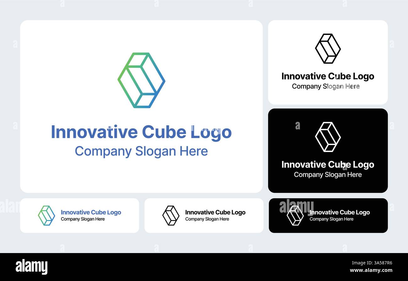 Innovative Cube Logo: 3D Geometric Design with a Creative Edge Stock ...