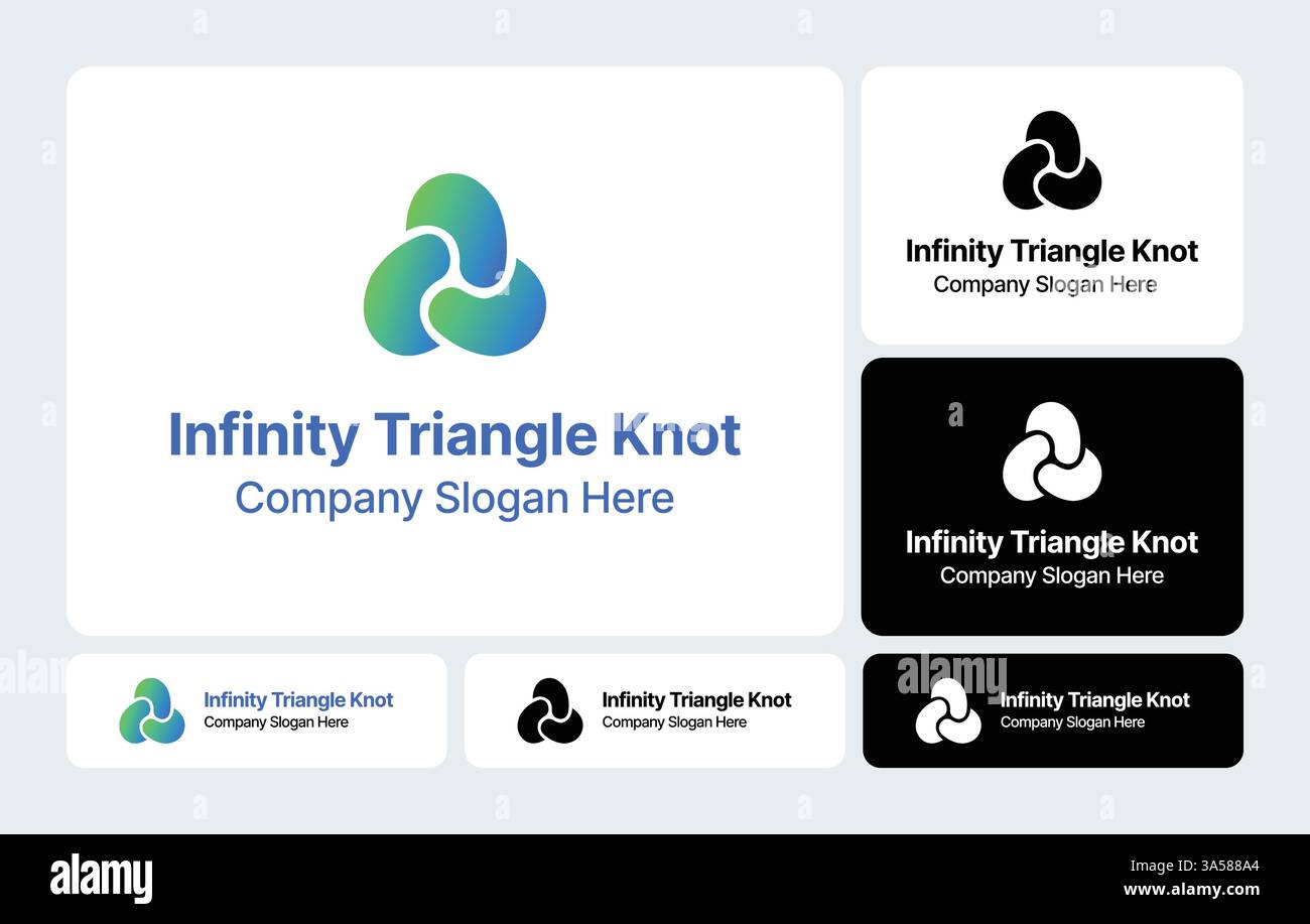 Infinity Triangle Knot Logo | Endless Interwoven Triangular Design ...
