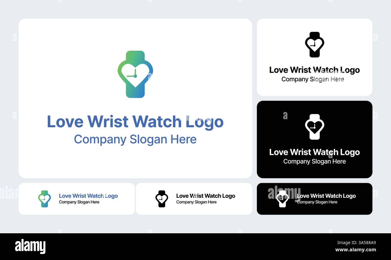 Scalable love wristwatch logo hi-res stock photography and images - Alamy