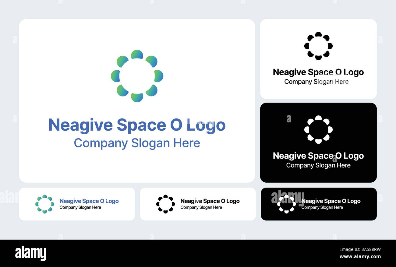 Negative Space Circle Logo | Clever Minimalist Design Stock Vector ...