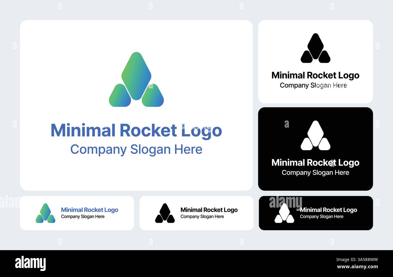 Minimal Rocket Logo | Sleek Spacecraft Symbol Design Stock Vector Image ...