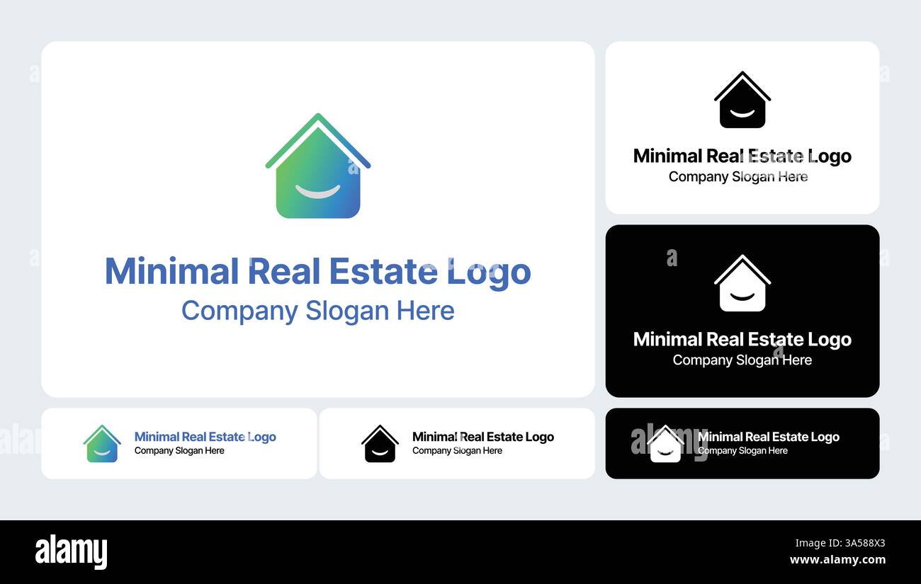 Minimal Real Estate Logo | Sleek Property Branding Stock Vector Image ...