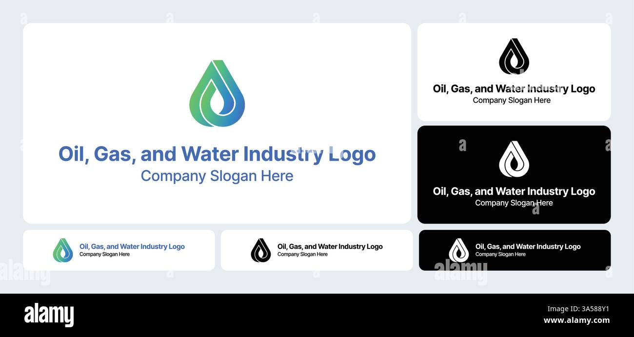 Oil, Gas, and Water Industry Logo | Integrated Energy Sector Design ...